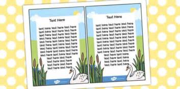 Free Ugly Duckling Editable Notes From Teacher