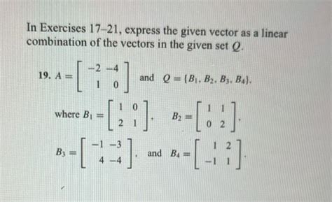 Solved In Exercises Express The Given Vector As A Chegg