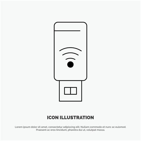 usb wifi service signal vector line icon 14334764 vector art at vecteezy