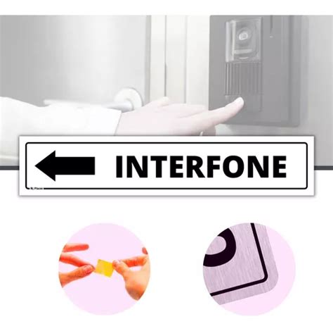 Placa Sinalização Interfone Seta Esquerda 25 X 5 Cm Mercadolivre