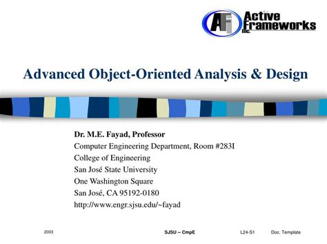 Ppt Advanced Object Oriented Analysis And Design Powerpoint Presentation Id 6890816