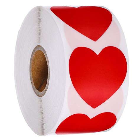500pcs Kraft Love Shape Stickers Dot Stickers 1 Inch Love Shape Garage Sale Price Stickers