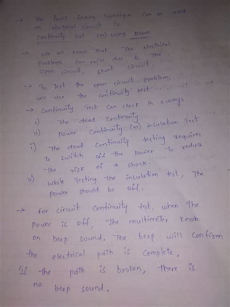 [solved] What Type Of Fault Finding Techniques Can Be Used On Electrical Course Hero