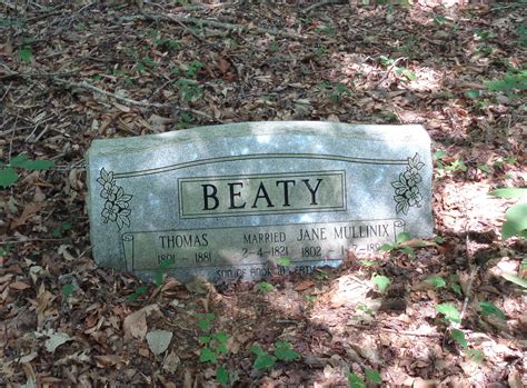 Col Thomas M Tom” Beaty 1801 1881 Find A Grave Memorial