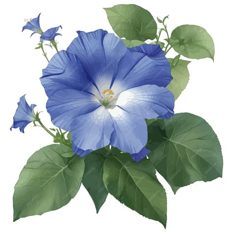 Blue Passionflower Passiflora Caerulea Vector Art Illustration Premium Ai Generated Vector