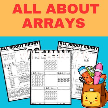 All About Arrays Multiplication Arrays Worksheets Nd Rd TPT