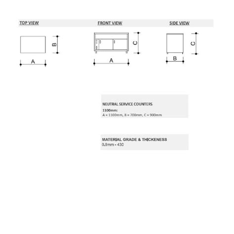 Shop SCND Service Counter Neutral With Doors Online Caterweb