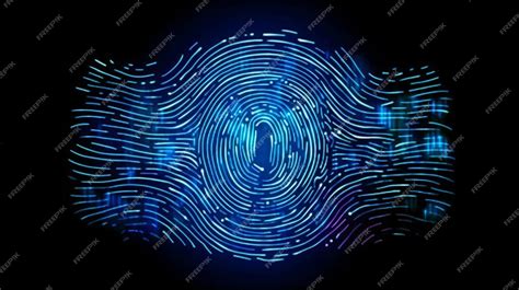Premium Photo Biometric Authentication Button Using Fingerprints