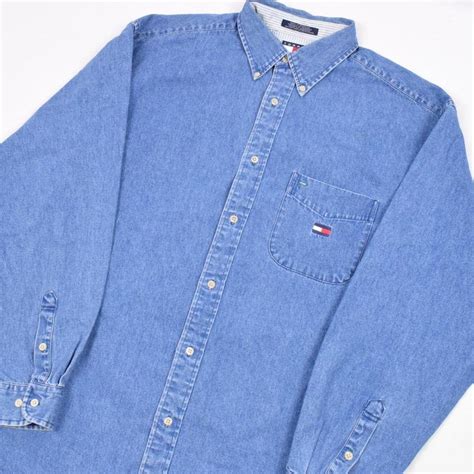 Tommy Hilfiger Denim Shirt Vintage 90s Tommy Depop