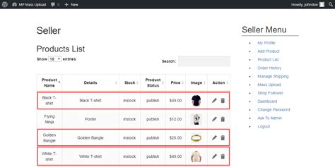 Wordpress Woocommerce Marketplace Mass Upload Multi Vendor