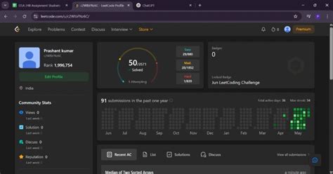 Solved 50 Leetcode Problems In 34 Days Prashant Kumar Posted On The Topic Linkedin