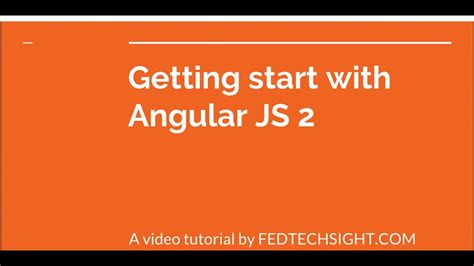 angular js 2 tutorial for beginners quick start with angular js 2 in
