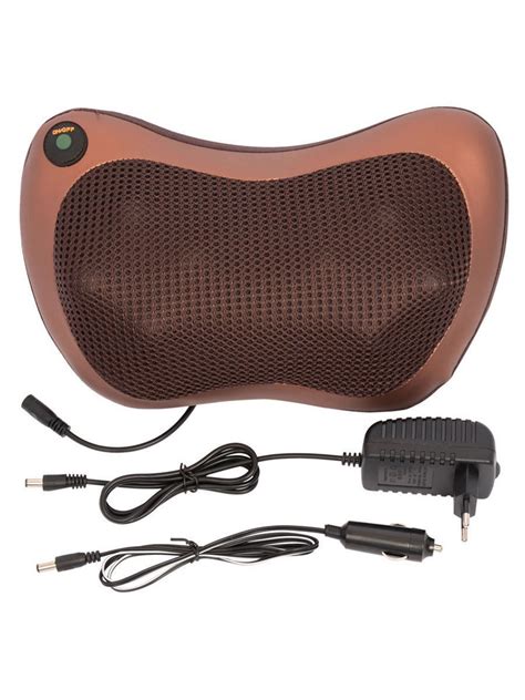 Массажная подушка для шеи спины и плеч 8 роликов с подогревом Электрический роликовый массажер