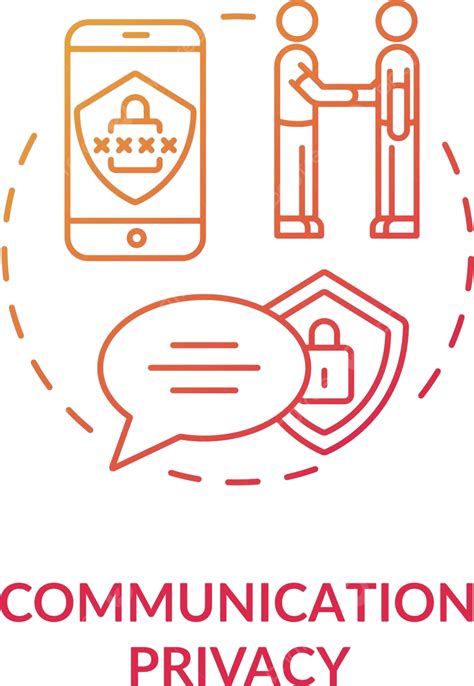 Communication Privacy Concept Icon Internet Digital Cyber Vector Internet Digital Cyber