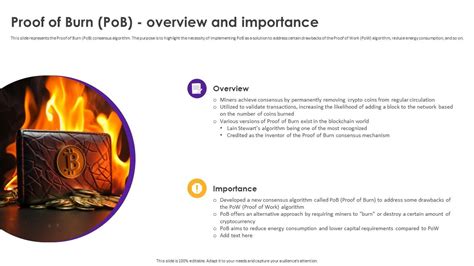 Cryptomining Innovations And Trends Proof Of Burn Pob Overview And Importance Ppt Powerpoint