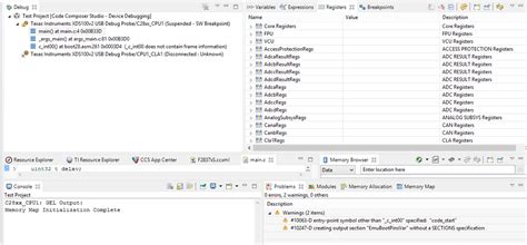 CCS LAUNCHXL F S Why Warning Type D Entry Point Symbol Other Than C Int