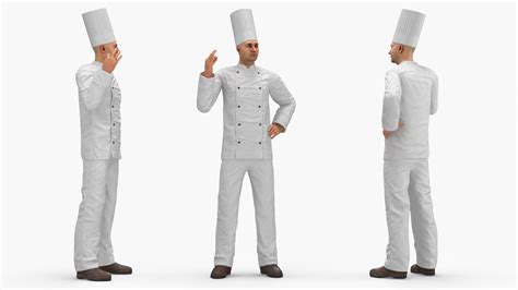 3d Professional Chef Character In Pose For 3d Print Turbosquid 2362545