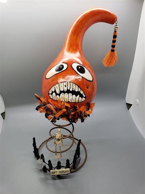 Halloween Gourd Art Etsy