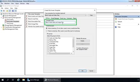 configure file screening using fsrm in windows server 2019
