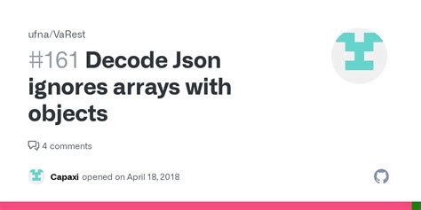 Decode Json Ignores Arrays With Objects · Issue 161 · Ufnavarest · Github