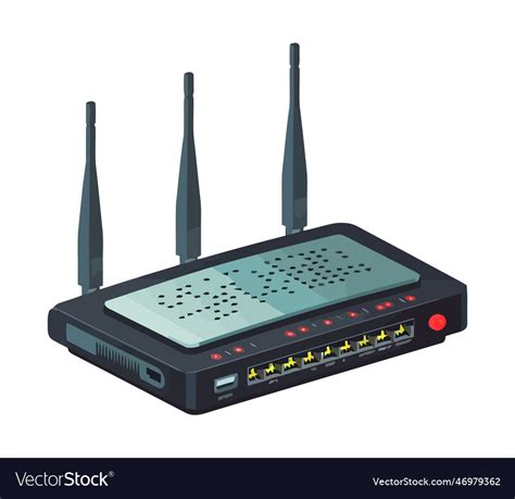 Wireless Router Connects To Global Communications Vector Image