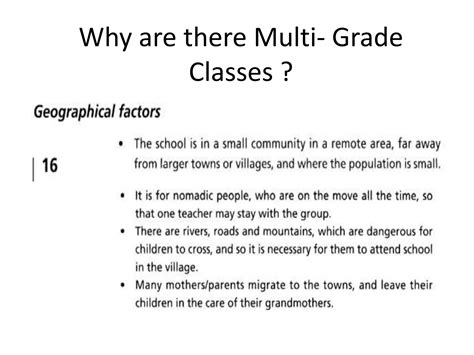 Why Multi Grade Class Pptx