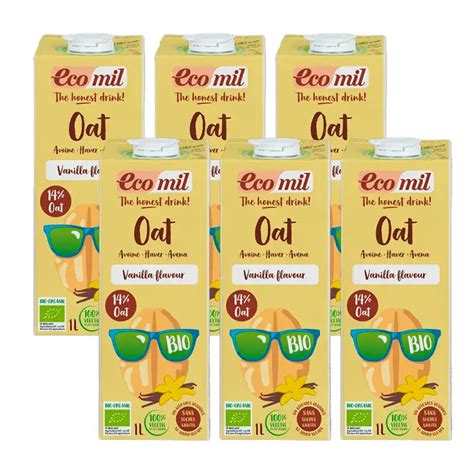 Buy Ecomil Veggie Drink Vanilla Flavour Bio Tetrabrik Pack 6 X 1 Litre