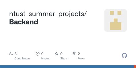 Github Ntust Summer Projectsbackend