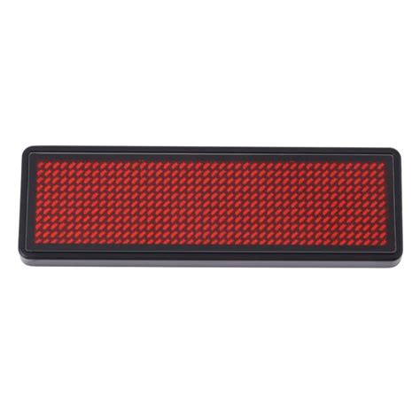 Probots Led Name Tag Badge Programmable Display Red Scrolling Messages