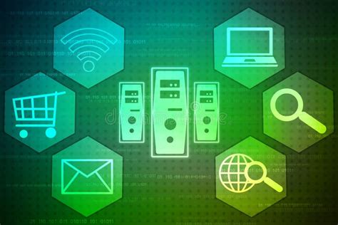 Internet Binary Data Code Computing Or Transmission Process Internet Data Transmission Stock