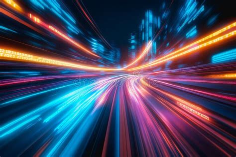 Glowing Binary Code Streams In A High Tech Futuristic Digital Scene