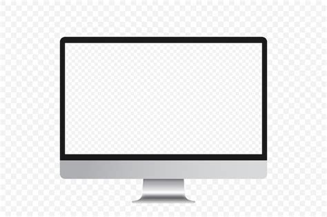 Premium Vector Screen Realistic Monitor Mockup Desktop Computer Screen Isolated Vector