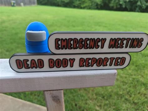 Among Us Dead Body Reported Sign By Plutonasa Download Free Stl Model
