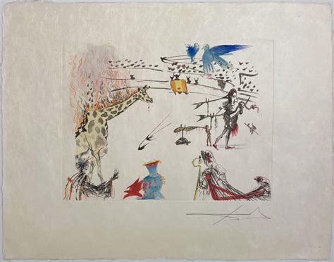 Salvador Dali Burning Giraffe Off The Wall Gallery