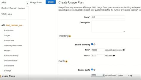 api gateway and lambda how to use api key security
