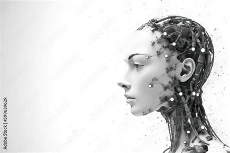 Artificial Intelligence With Copyspace White Background Generative AI Stock Illustration | Adobe ...