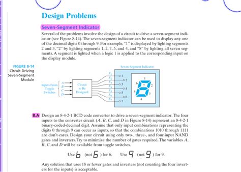 Solved Design Problems Seven Segment Indicator Several Of