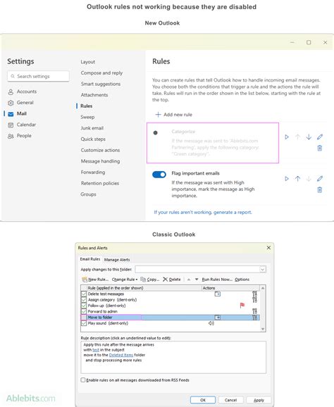 Outlook Rules Not Working Find Causes And Fix Errors