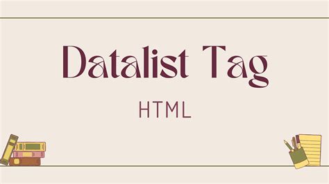 Datalist Tag In Html 5 The Tag In Html 5 Is Used To By Rahul Ahir Datalist Tag In Html 5 The Tag In Html 5 Is Used To By Rahul Ahir