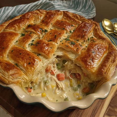 Chicken Pot Pie With Puff Pastry Easy Comfort Food Recipe Recipes