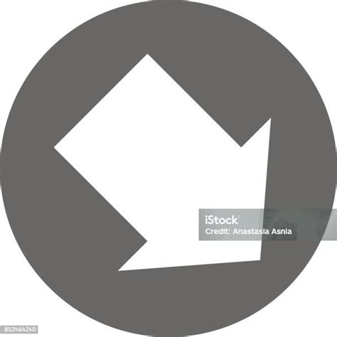 포인터 화살표 현대 플랫 스타일에서입니다 화살표 버튼 흰색 배경에 고립입니다 웹 디자인 사이트 응용 프로그램 Ui에 대 한 기호입니다 다운로드에 대한 스톡 벡터 아트 및