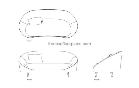 Canapé Courbe 02 Dessins Cao Gratuits