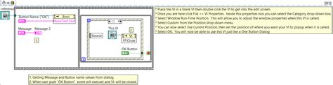 Movable One Button Dialog Using Labview Ni Community