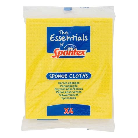 Spontex Sponge Cloths 4 Pack Poundstretcher