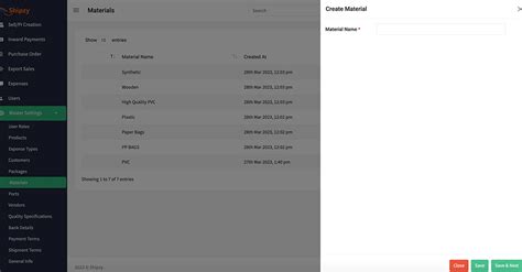 Export Software Features Shipzy
