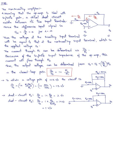 D 246 Design A Circuit Based On The Topology Of The Noninverting Amplifier To Obtain A Gain Of