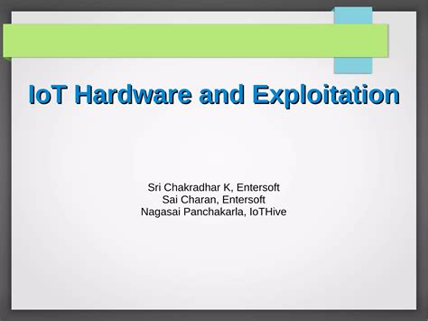 IoT Hardware Teardown Security Testing Control Design PPT