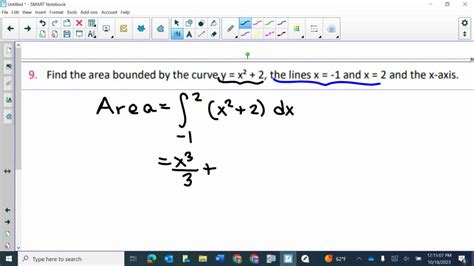 Solved 9 Find The Area Bounded By The Curve Y X 2 2 The Lines X 1