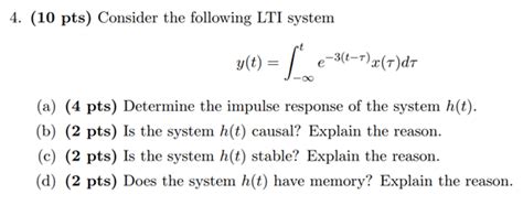 solved consider the following lti