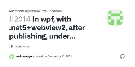 In Wpf With Net Webview After Publishing Under Windows You Can Access The Web Normally